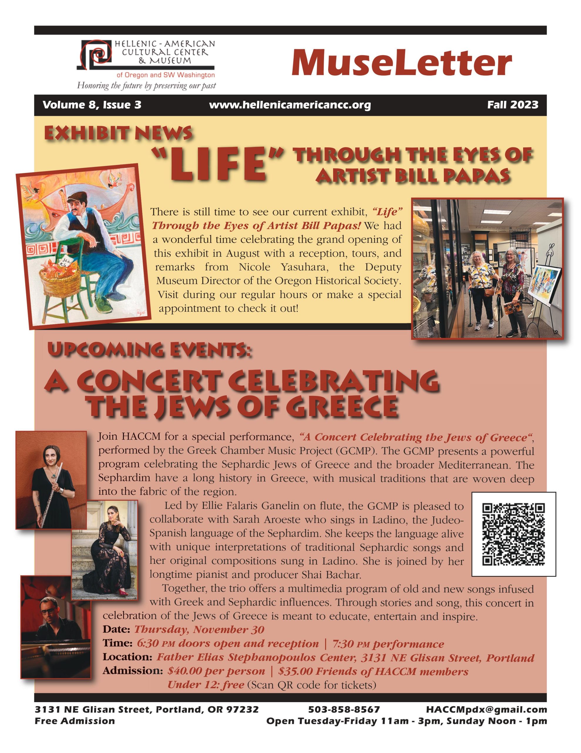 Newsletter: Fall 2023 - Hellenic American Cultural Center and Museum